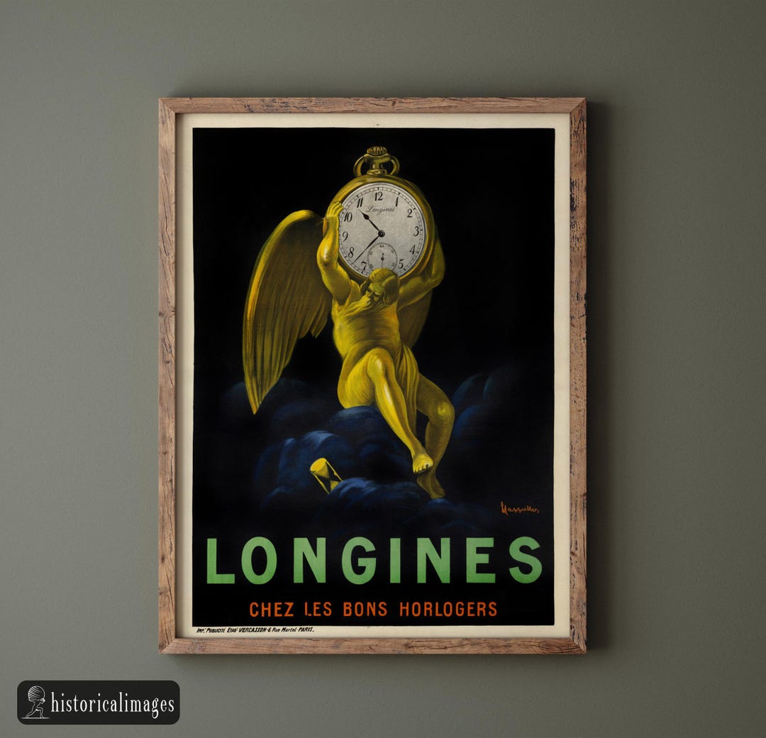 Longines Pocket Watch Advertising Vintage Poster by Leonetto Cappiello ...