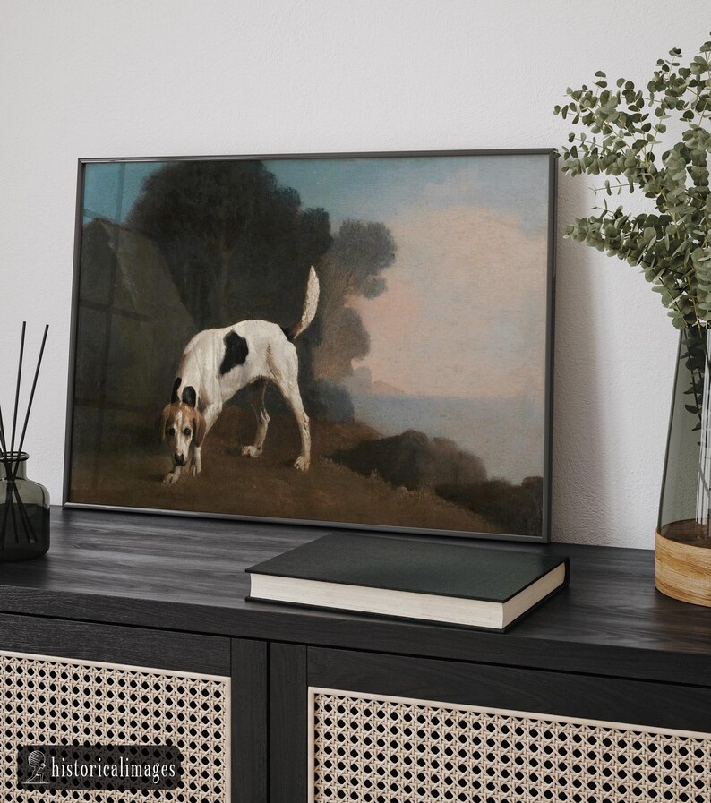Foxhound dog painting by George Stubbs 1760 . Fine art print. Wall art ...