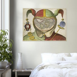 Ancient Fool's Cap World Map Poster Reproduction - Etsy