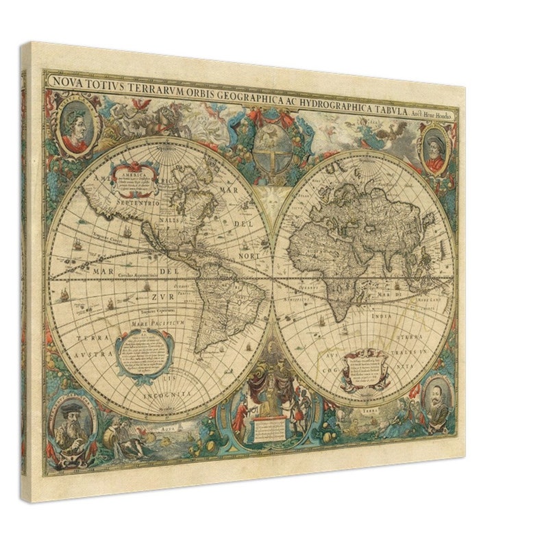 1630 Old World Map Poster. Fine Art Print. Remastered Antique Ancient ...
