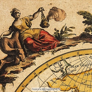 Ancient World Map Print. Vintage Reproduction of a Map of the World of ...