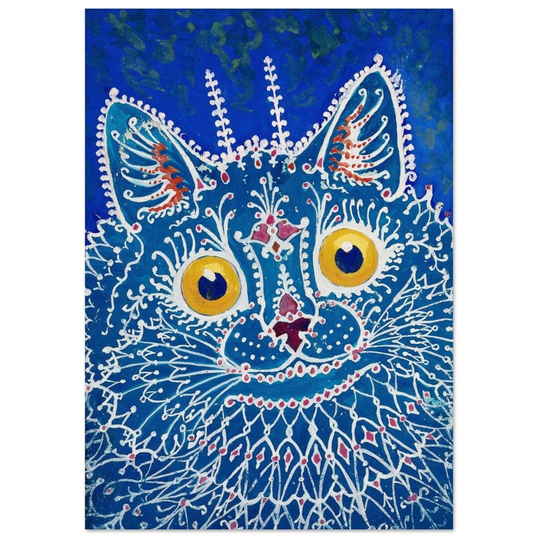 Cat Gouache by Louis Wain. Antique Painting. Fine Art Print and Poster ...