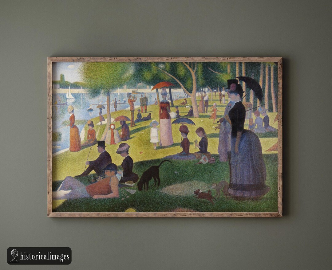 Georges Seurat A Sunday on La Grande Jatte. Remastered Antique Painting ...