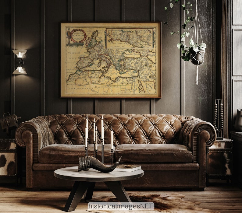 The Roman Empire Ancient Map of the XVII Century. Vintage Map ...