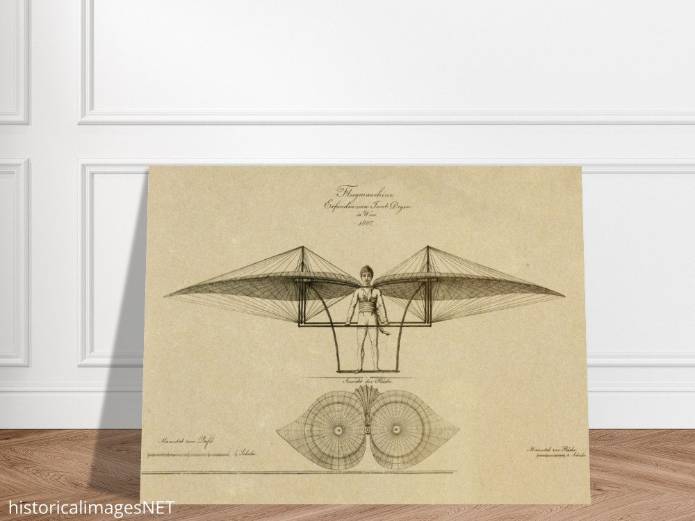 Flight Machine Invented by Jacob Degen in 1807 Also Called Degen ...