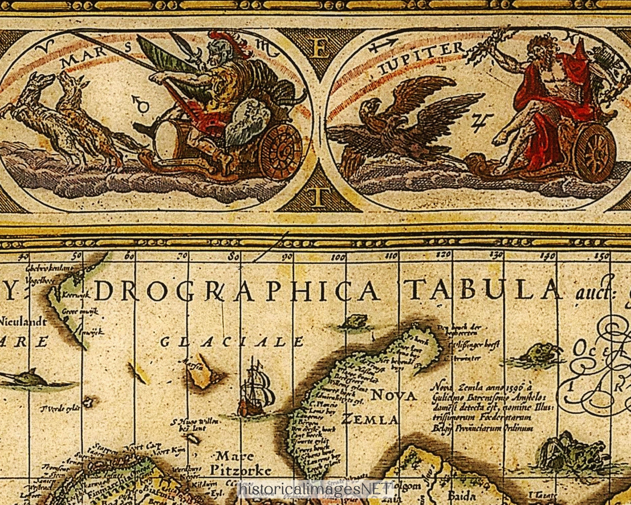 Ancient World Map Print Reproduction. Poster of Antique Vintage Old Map ...