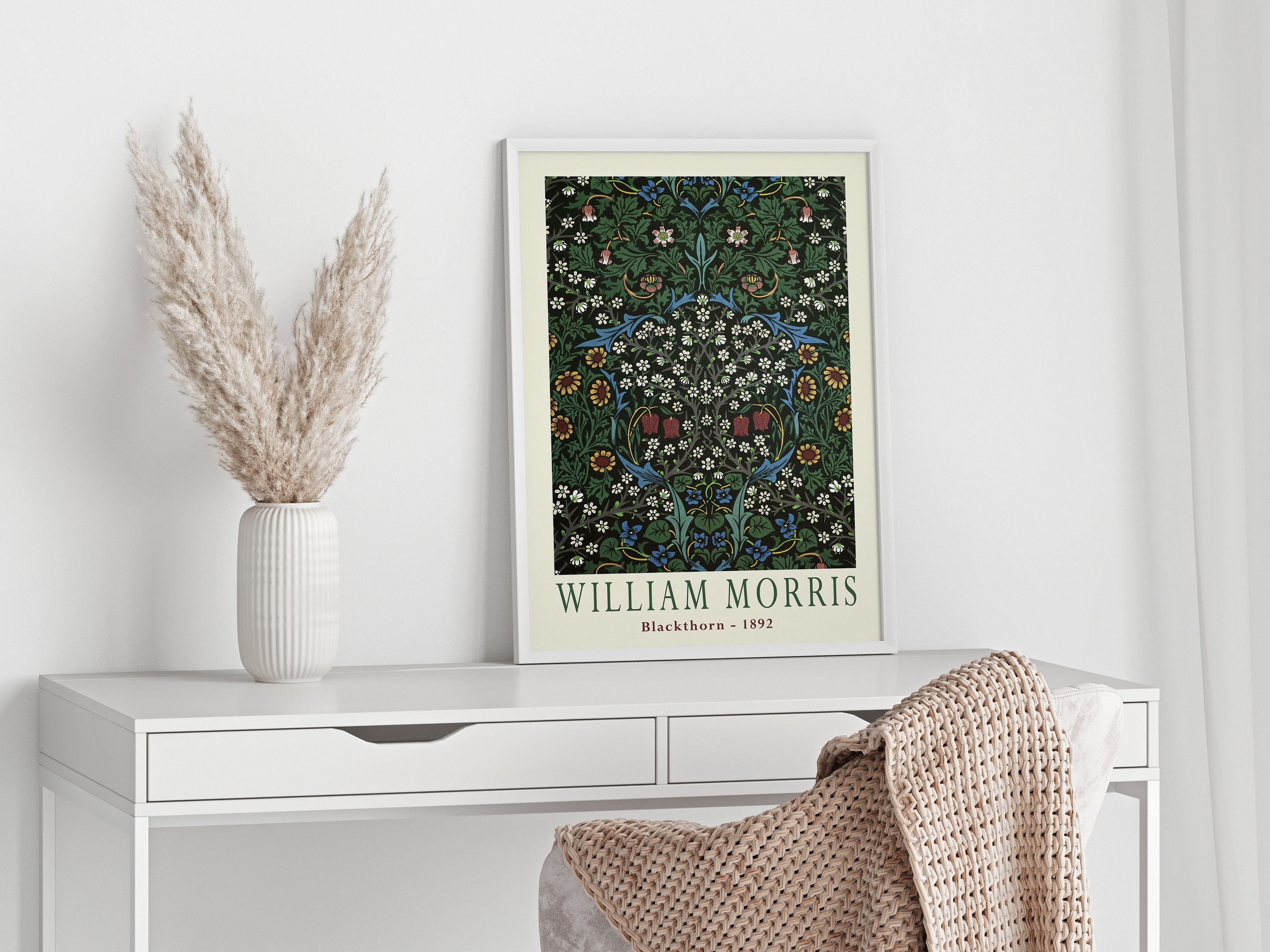 William Morris Blackthorn 1892. Vintage Remastered Wallpaper. Fine Art ...