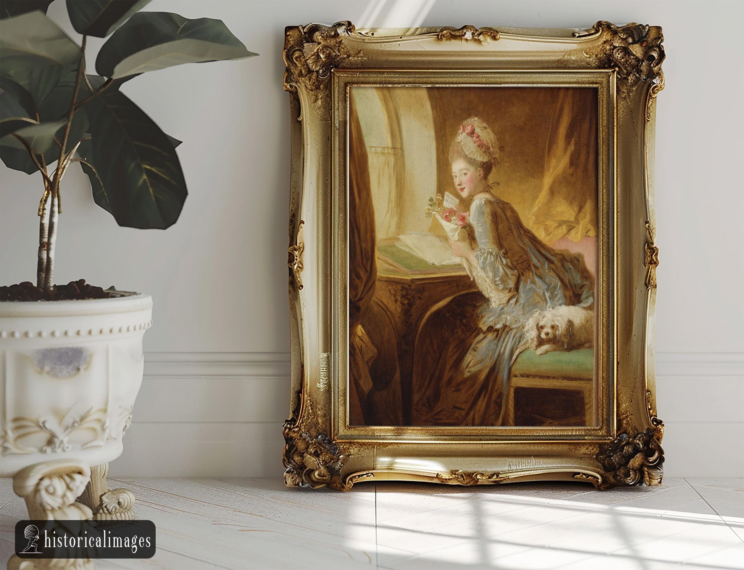 Jean Honore Fragonard the Love Letter Oil Painting Repro. Fine Art ...
