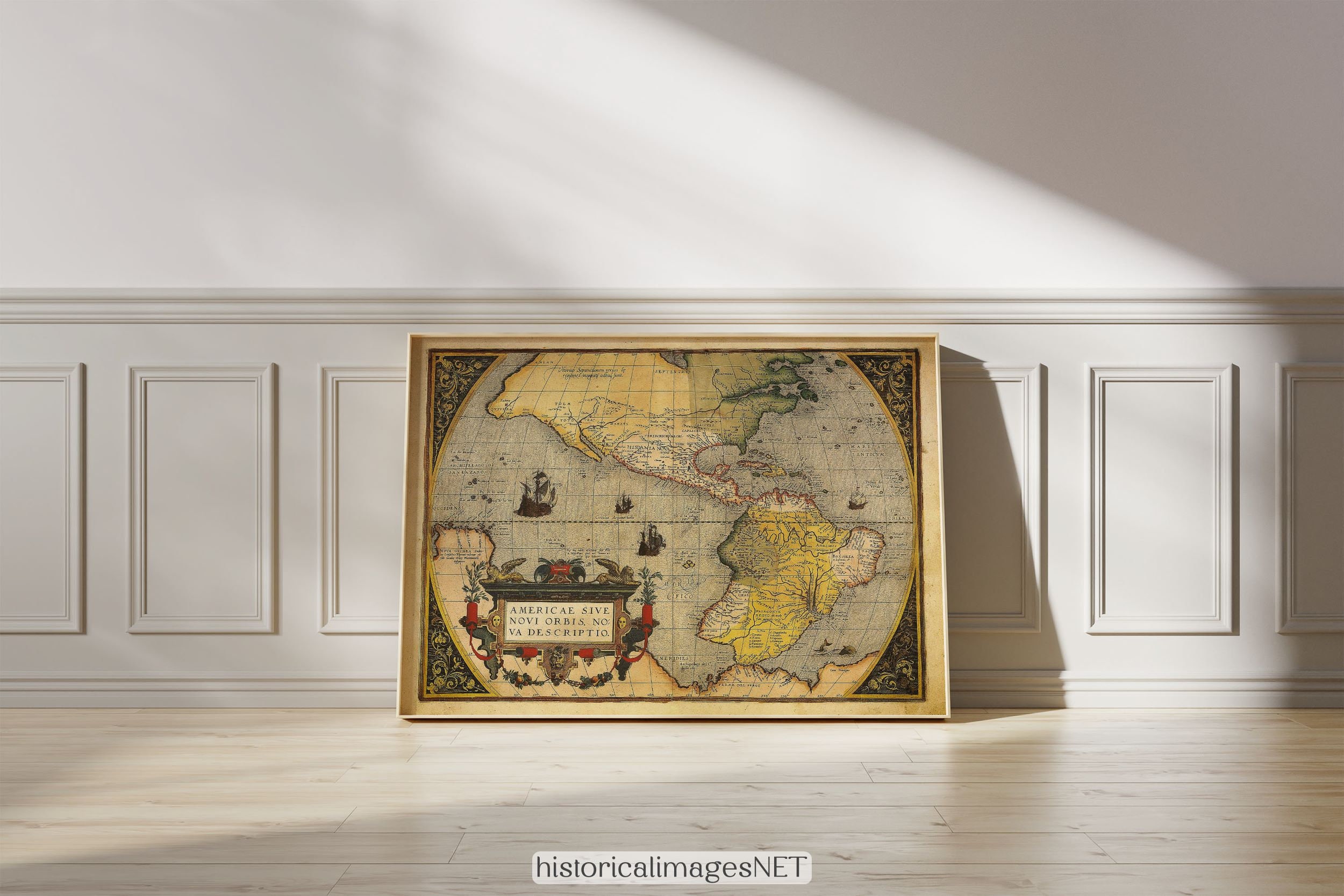 America Ancient Map. Print of a Vintage American Map of 1579 ...