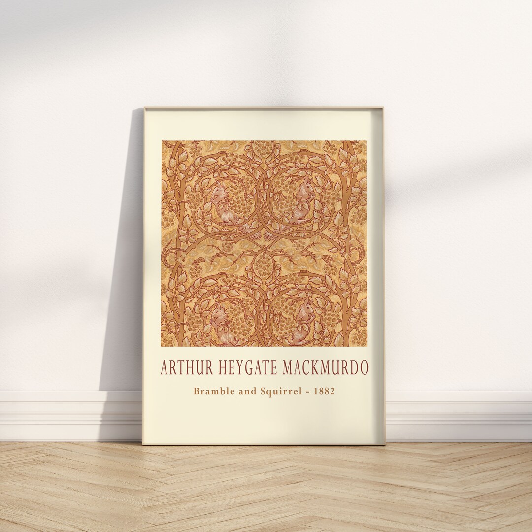 Arthur Heygate Mackmurdo Bramble and Squirrel . Fine Art Print. Premium ...