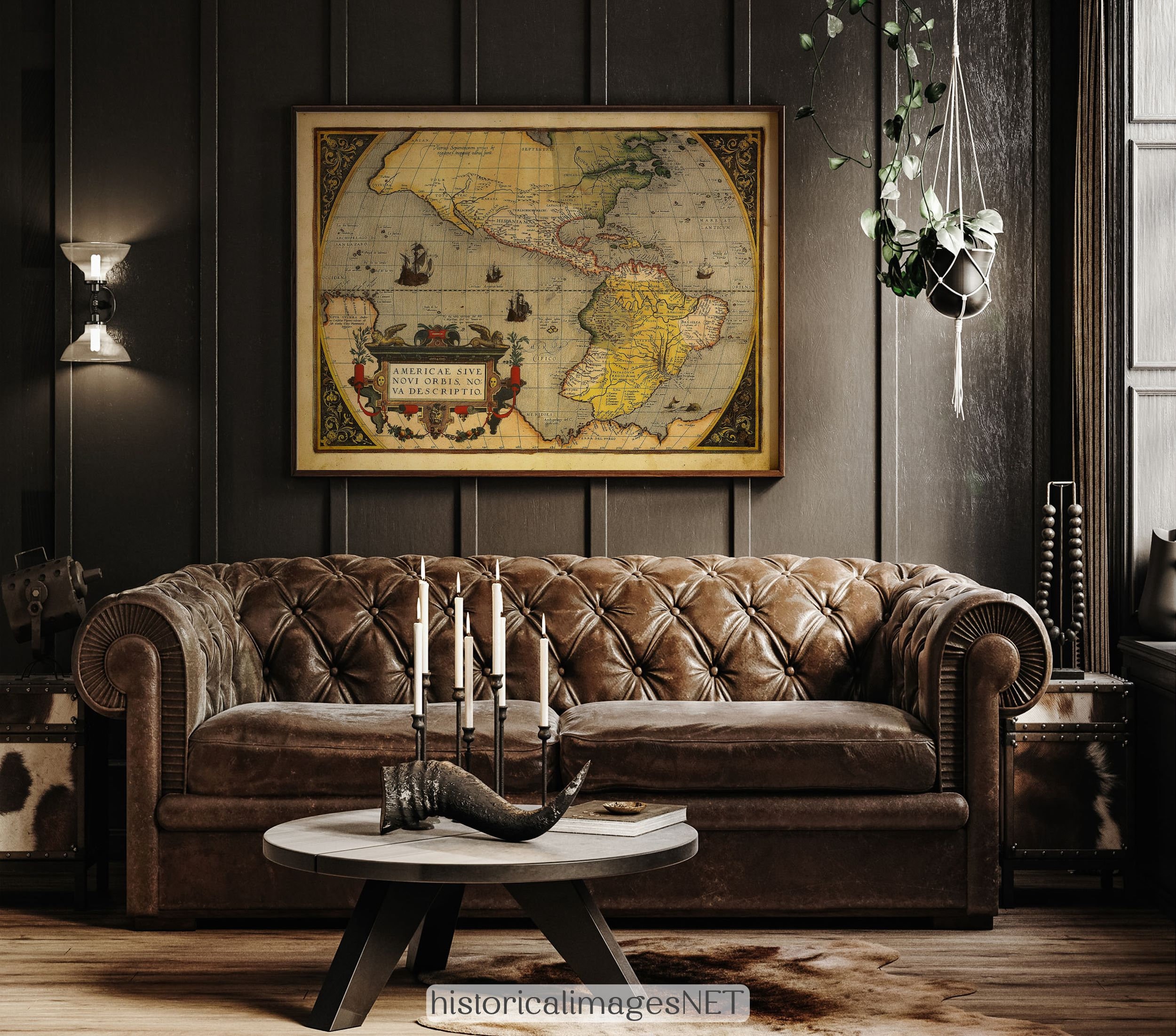 America Ancient Map. Print of a Vintage American Map of 1579 ...