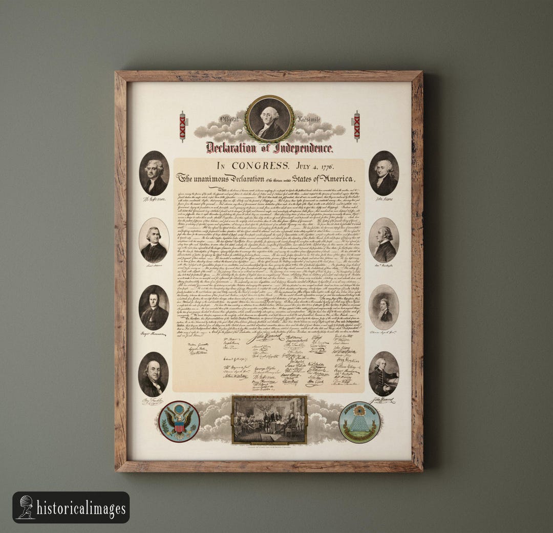 Official Facsimile of the Declaration of Independence 1903. Fine Art ...
