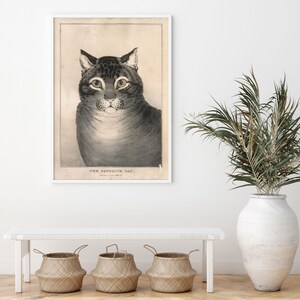 The Favorite Cat Poster Author: Nathaniel Currier 1838 - Etsy
