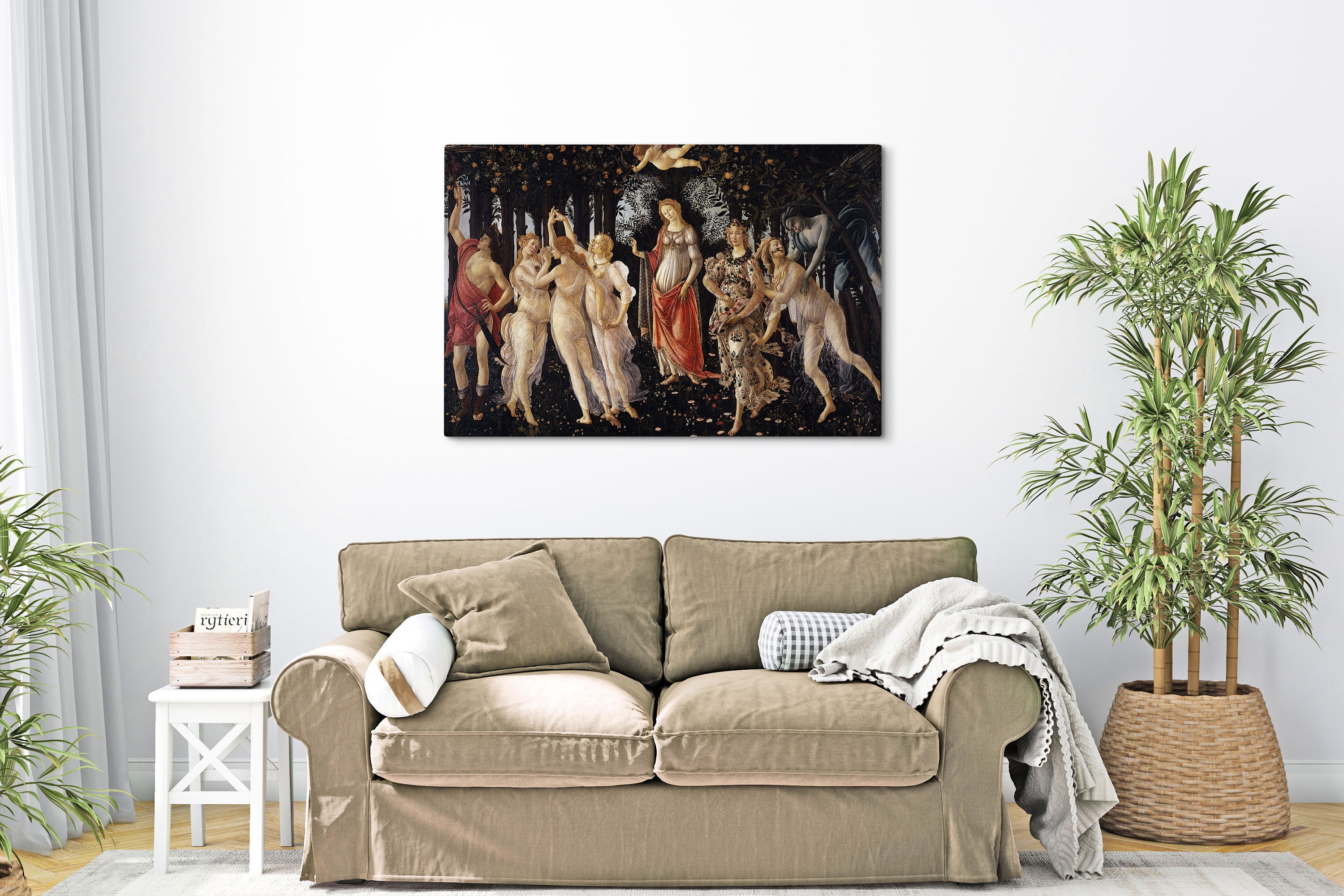 Canvas La Primavera Spring by Sandro Botticelli 1481-1482 Antique ...