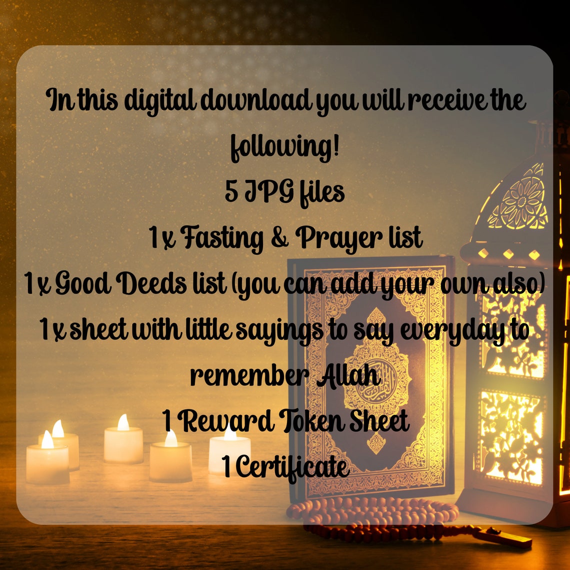 Islamic Good Deeds Chart, Ramadan, Reward Sheet Bundle, Muslim Girl ...