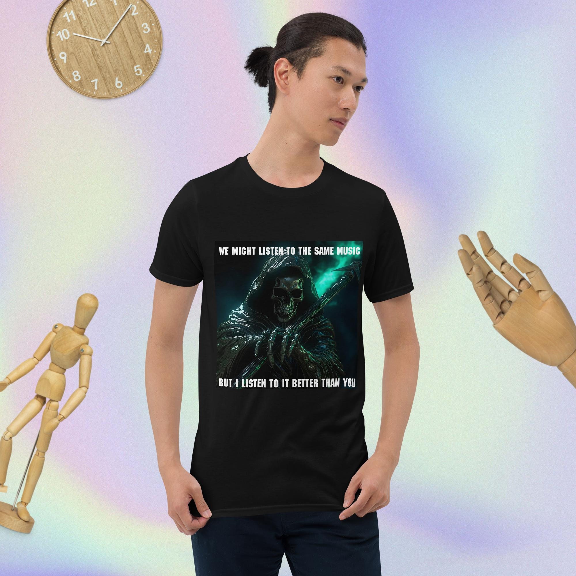 Oddly Specific Hard Skeleton Meme Shirt, We Might Listen to the Same ...