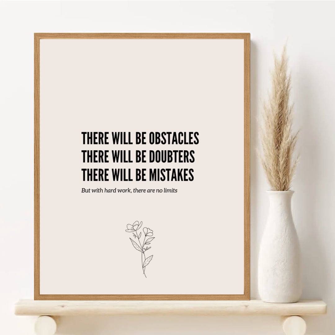 Set of 4- Inspirational Motivational Life Quotes, Affirmations, Minimal ...