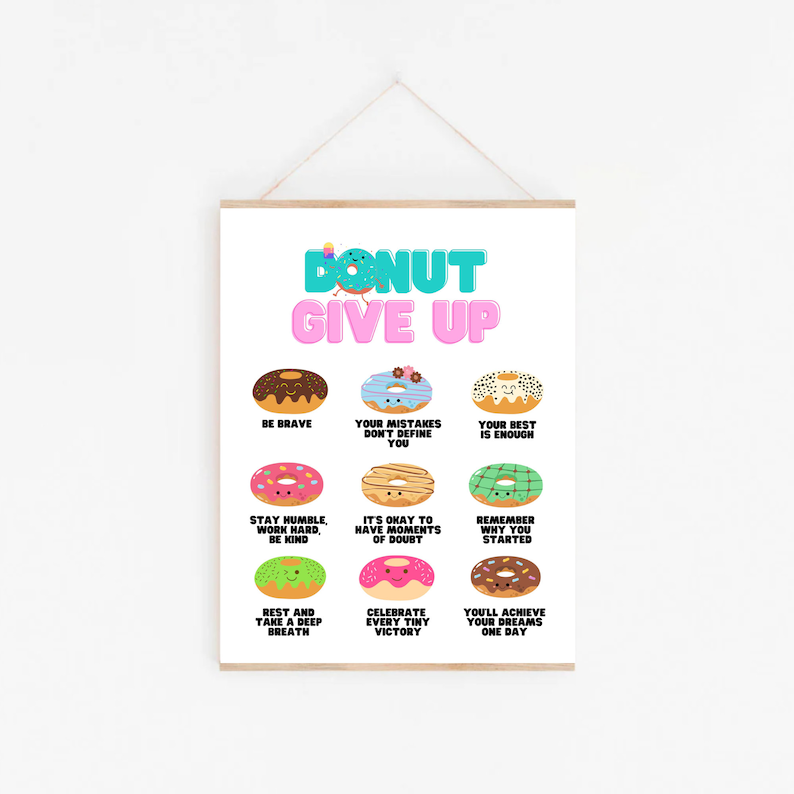 Punny Daily Reminders "donut Give Up", Positive Affirmations ...