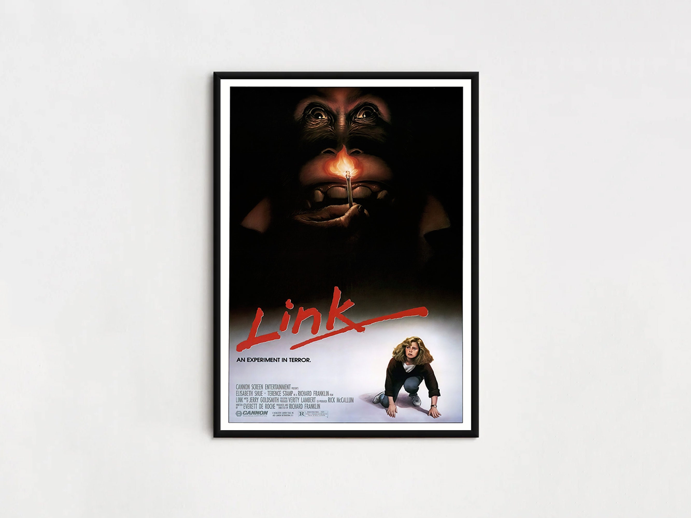 Link (1986) Movie Film POSTER (Terence Stamp, Elisabeth Shue) Designed ...