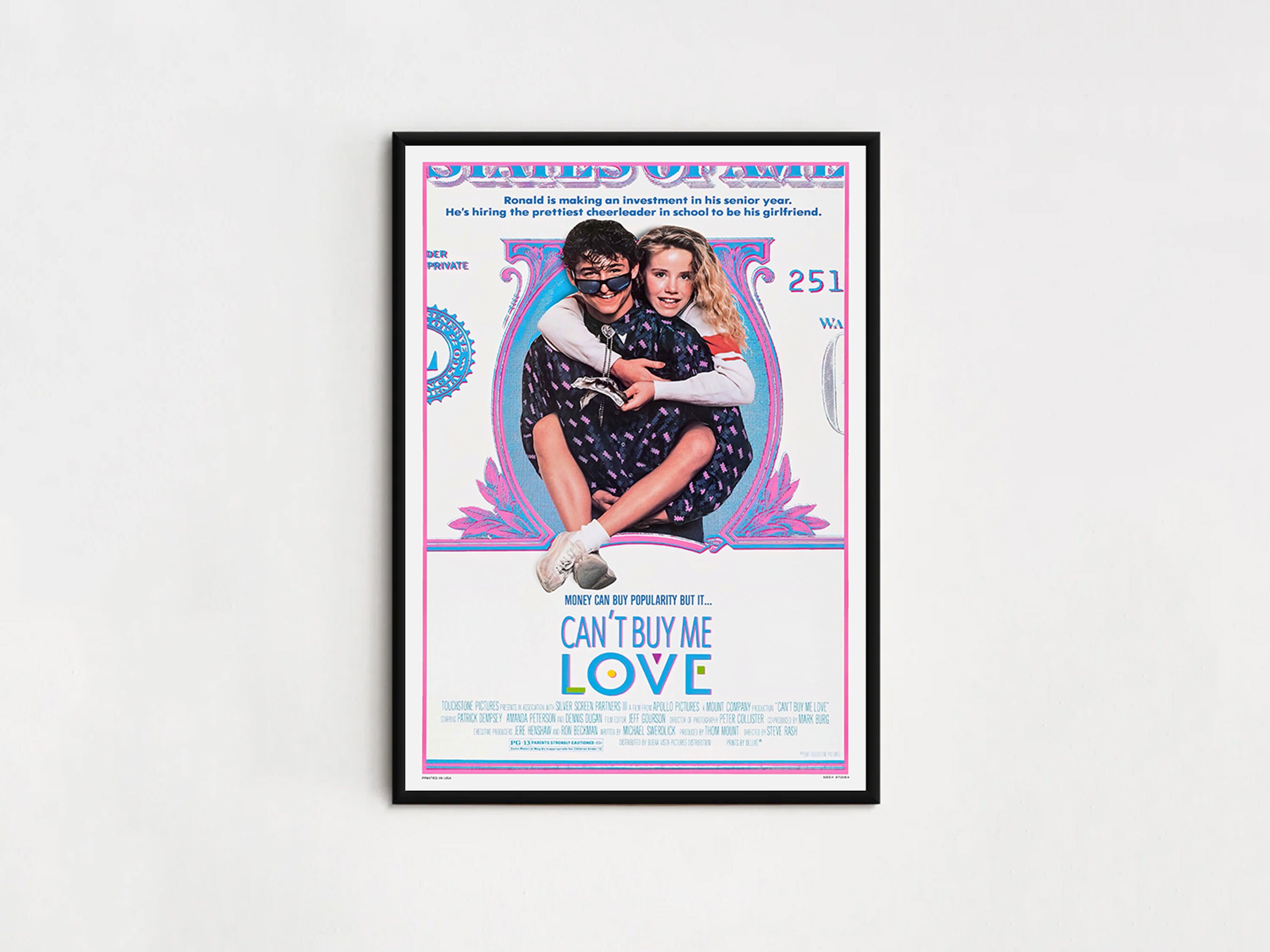 Can't Buy Me Love (1987) Movie Film POSTER (Patrick Dempsey, Amanda ...