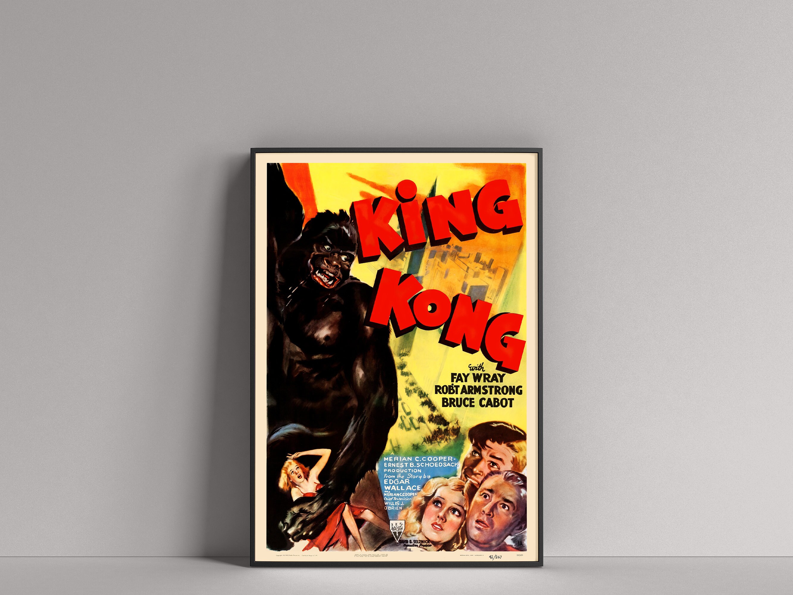 King Kong 1933 Colorized Poster
