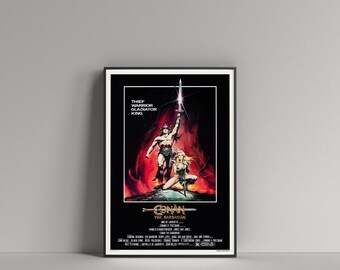 Conan the Barbarian Arnold Schwarzenegger 11x17 Poster Print Chris Oz ...