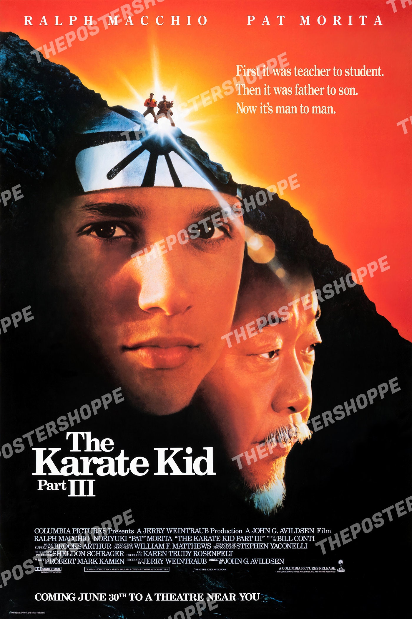 The Karate Kid Part III 1989 11x17 Movie Film POSTER ralph Macchio, Pat Morita - Etsy