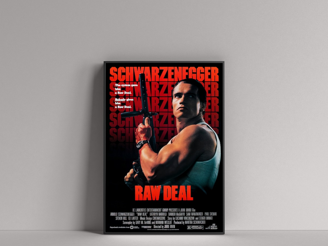 Raw Deal 1986 11x17 Movie Film POSTER arnold Schwarzenegger, Kathryn ...
