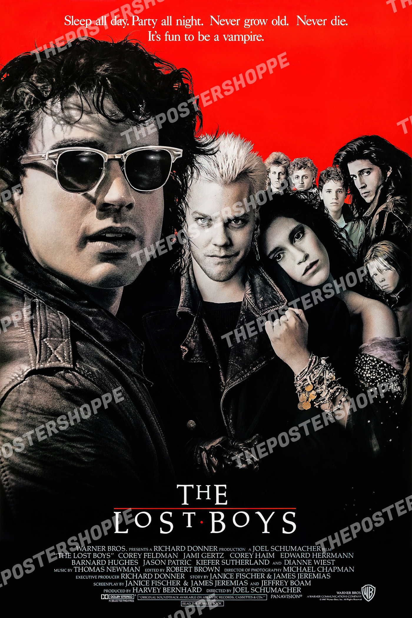 The Lost Boys (1987) Movie Film POSTER (Jason Patric, Corey Haim) sold ...