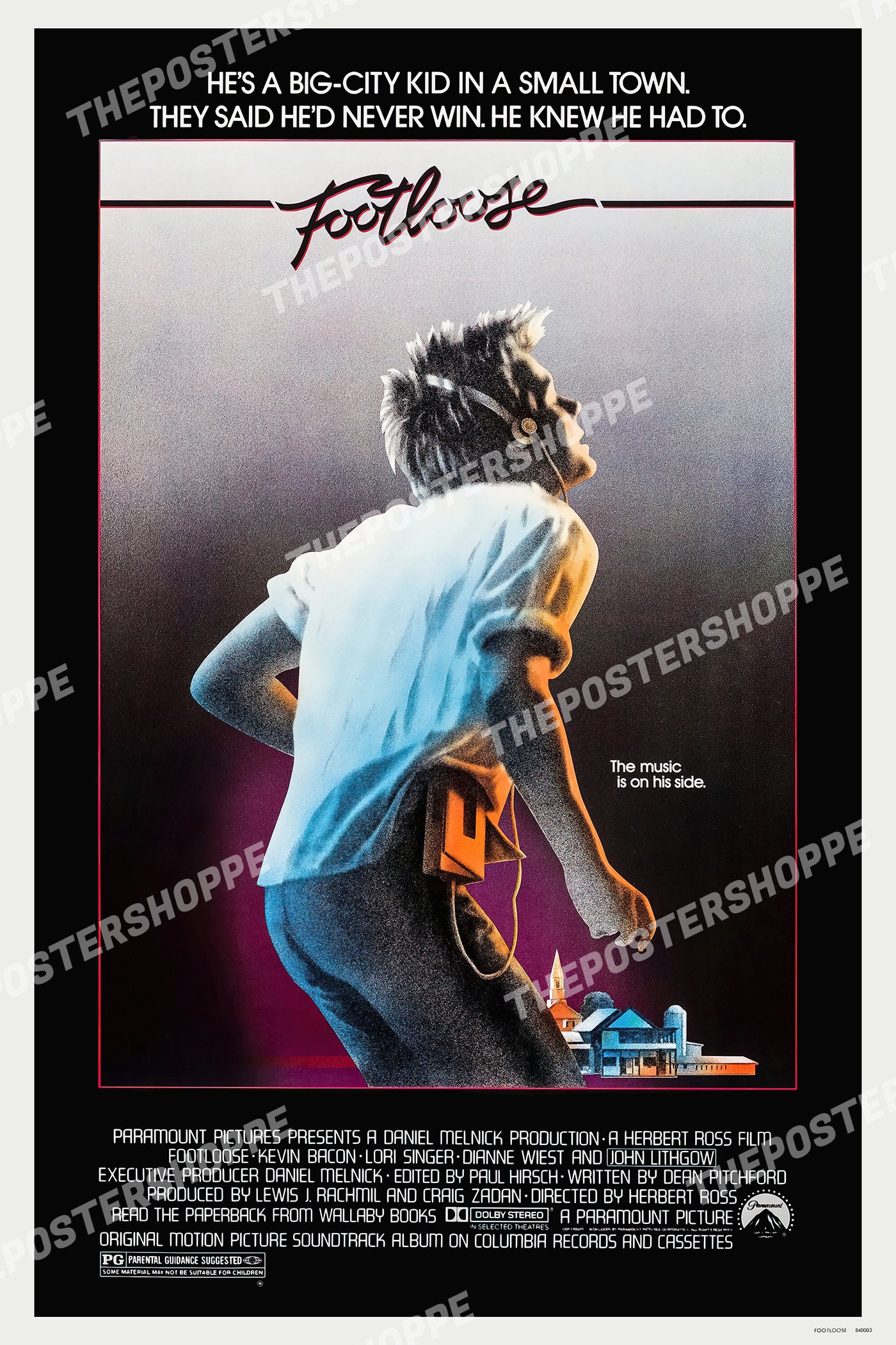Footloose 1984 11x17 Movie Film POSTER kevin Bacon, Lori Singer - Etsy