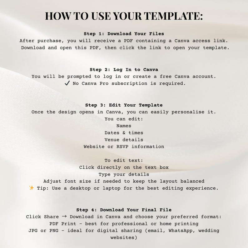 Luxury Wedding Website Template | Editable in Canva | RSVP Form ...