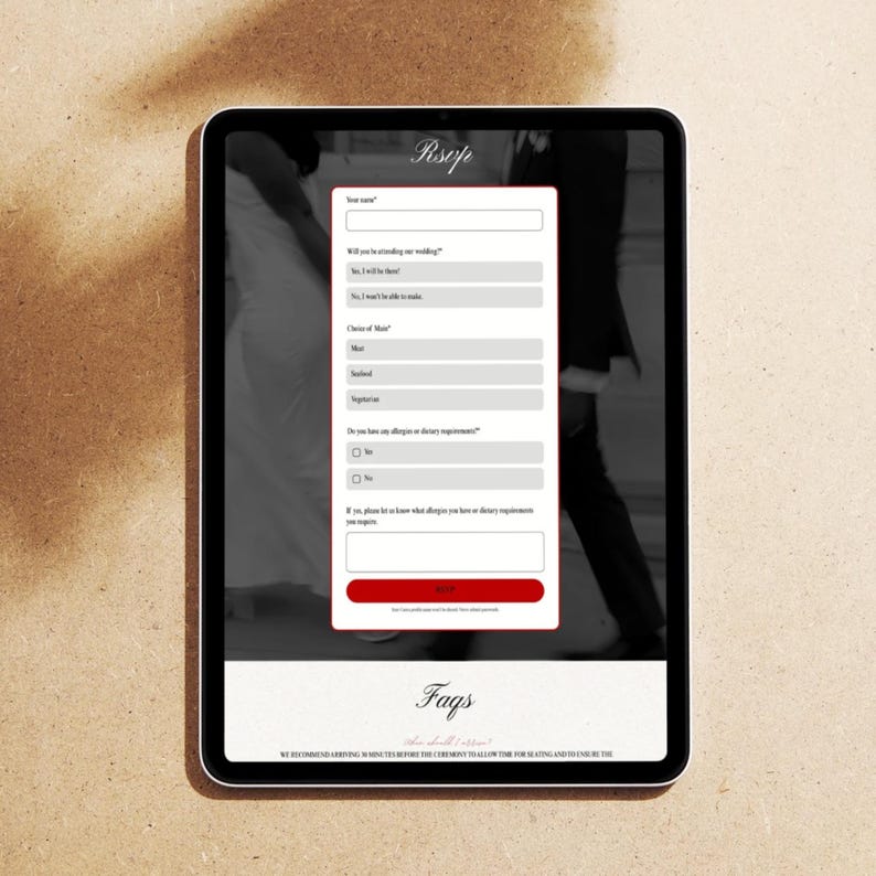 Luxury Wedding Website Template | Editable in Canva | RSVP Form ...
