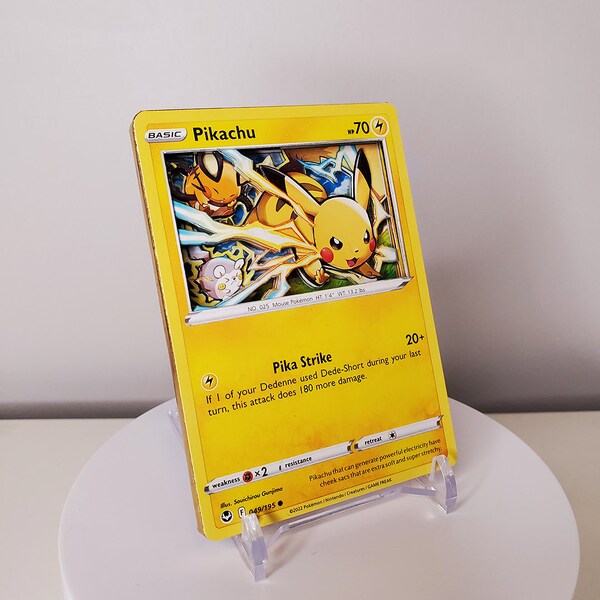 Pikachu Shadowbox Card - Etsy