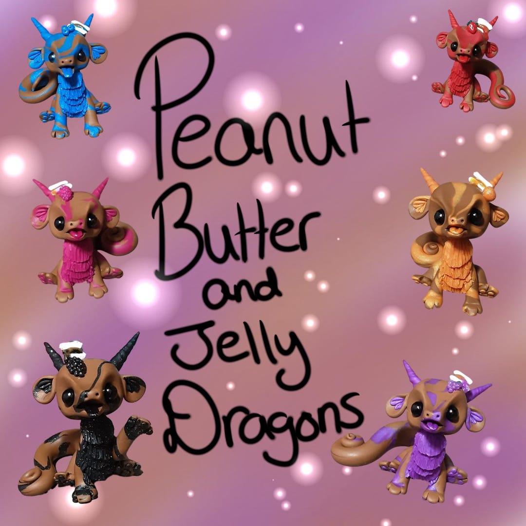 Peanut Butter and Jelly Dragons - Etsy