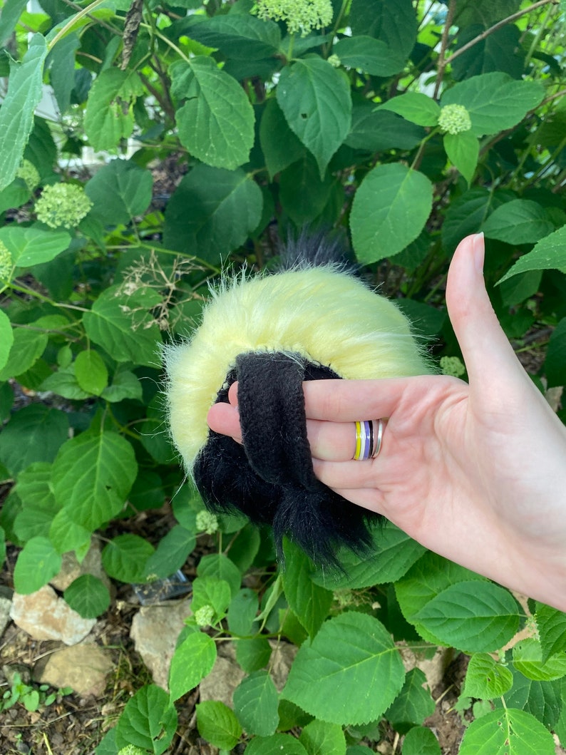 Made to Order Black and Yellow Bee Inspired Deer Bear Canine Nub Tail ...