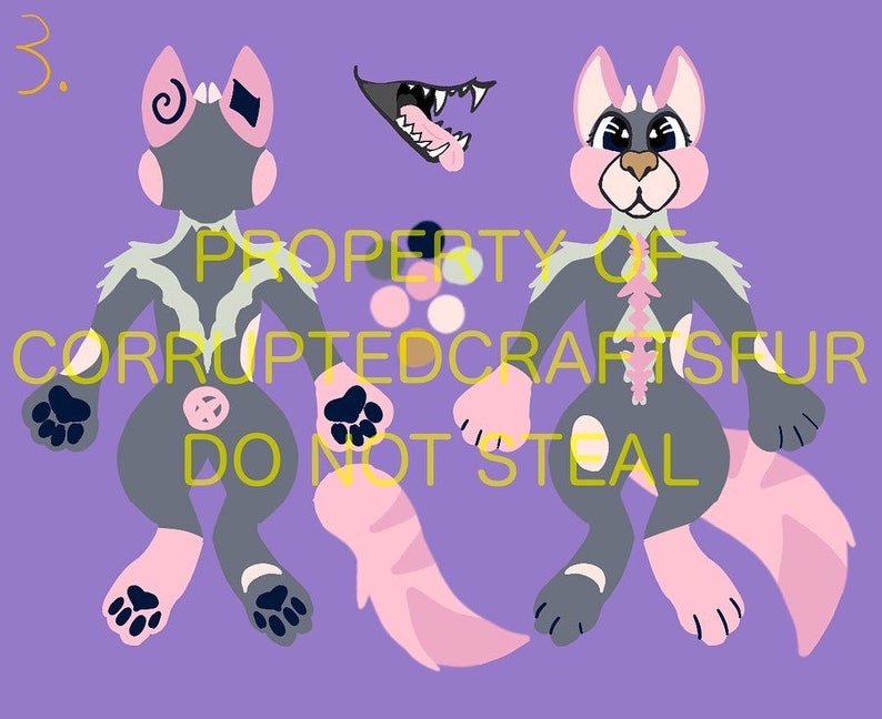Fursona Furry Custom Reference Sheet Commission - Etsy