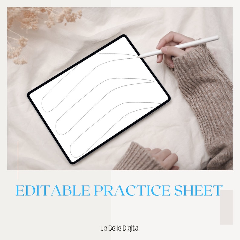 Brow Exercise, Editable Brow Mapping, Microblading Practice, Mapping ...