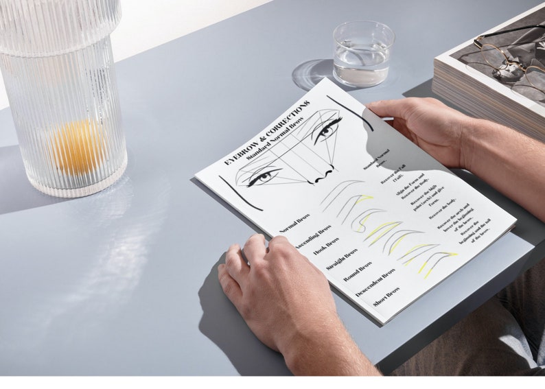 Editable Eyebrow Practice, Brow Templates, Brow Mapping Practice Sheet ...