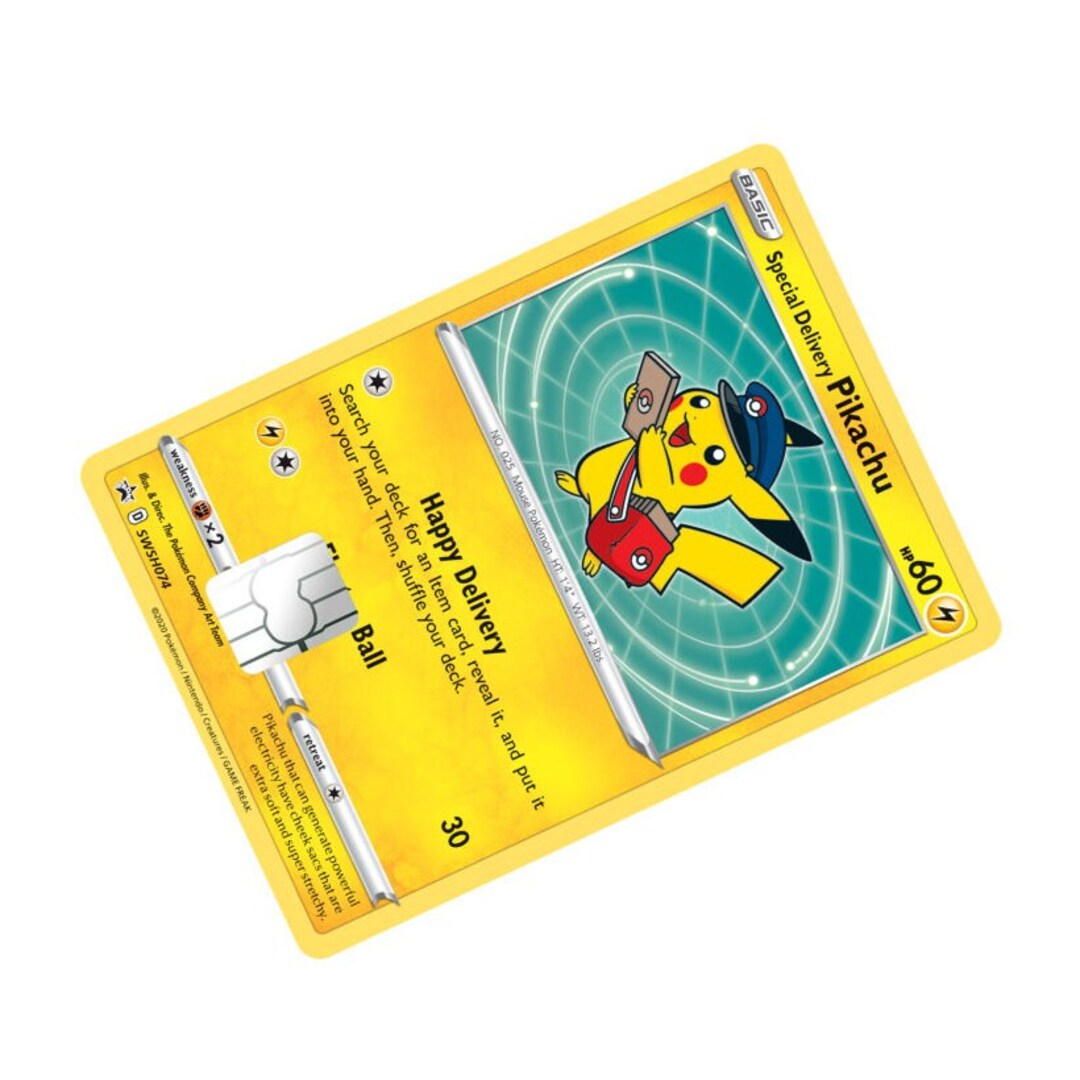 Special Delivery Pikachu Credit Card Cover - Etsy