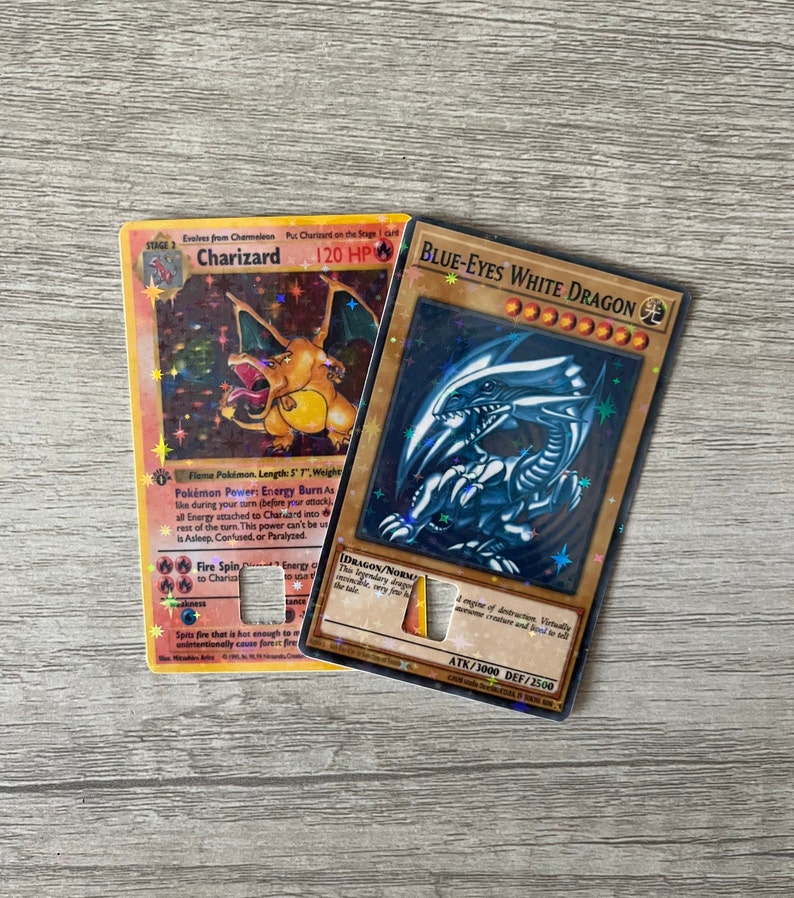 Charizard & Blue-eyes White Dragon Credit Card Skin Bundle - Etsy