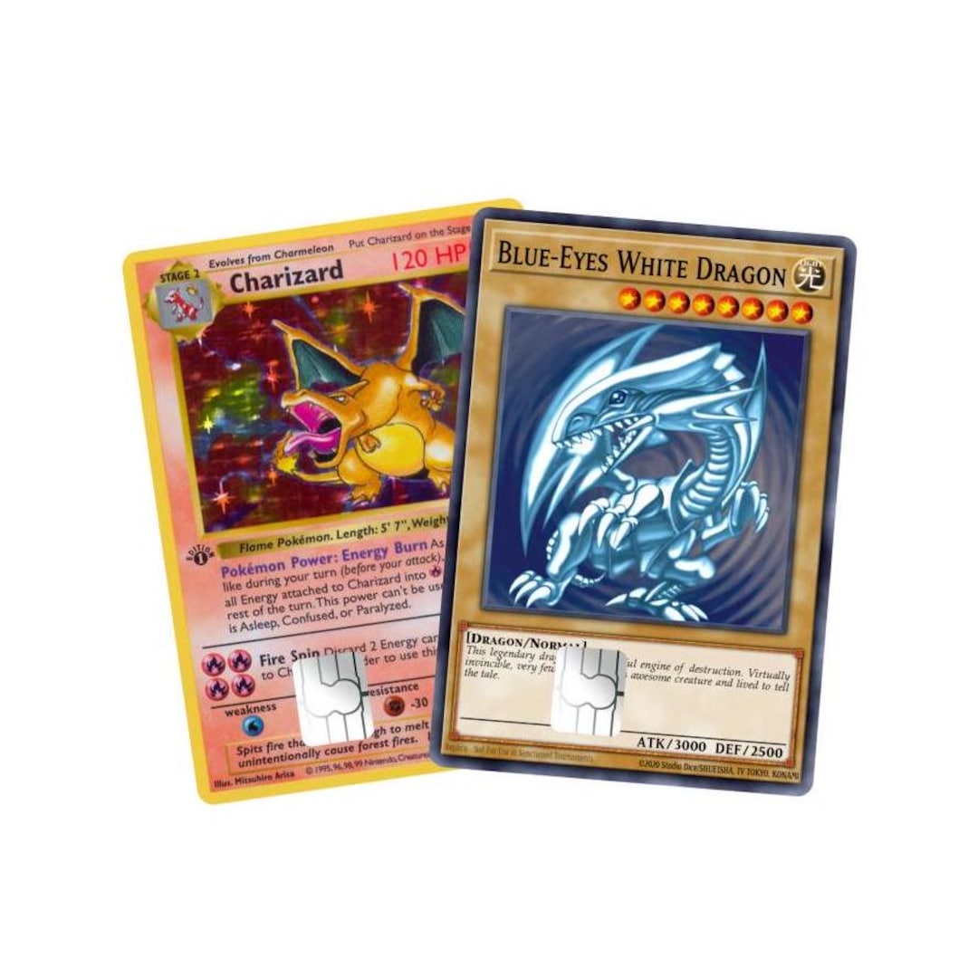Charizard & Blue-eyes White Dragon Credit Card Skin Bundle - Etsy