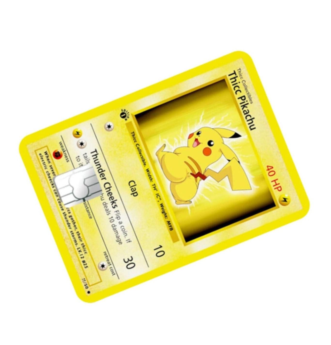 Thicc Pikachu Credit Card Cover - Etsy