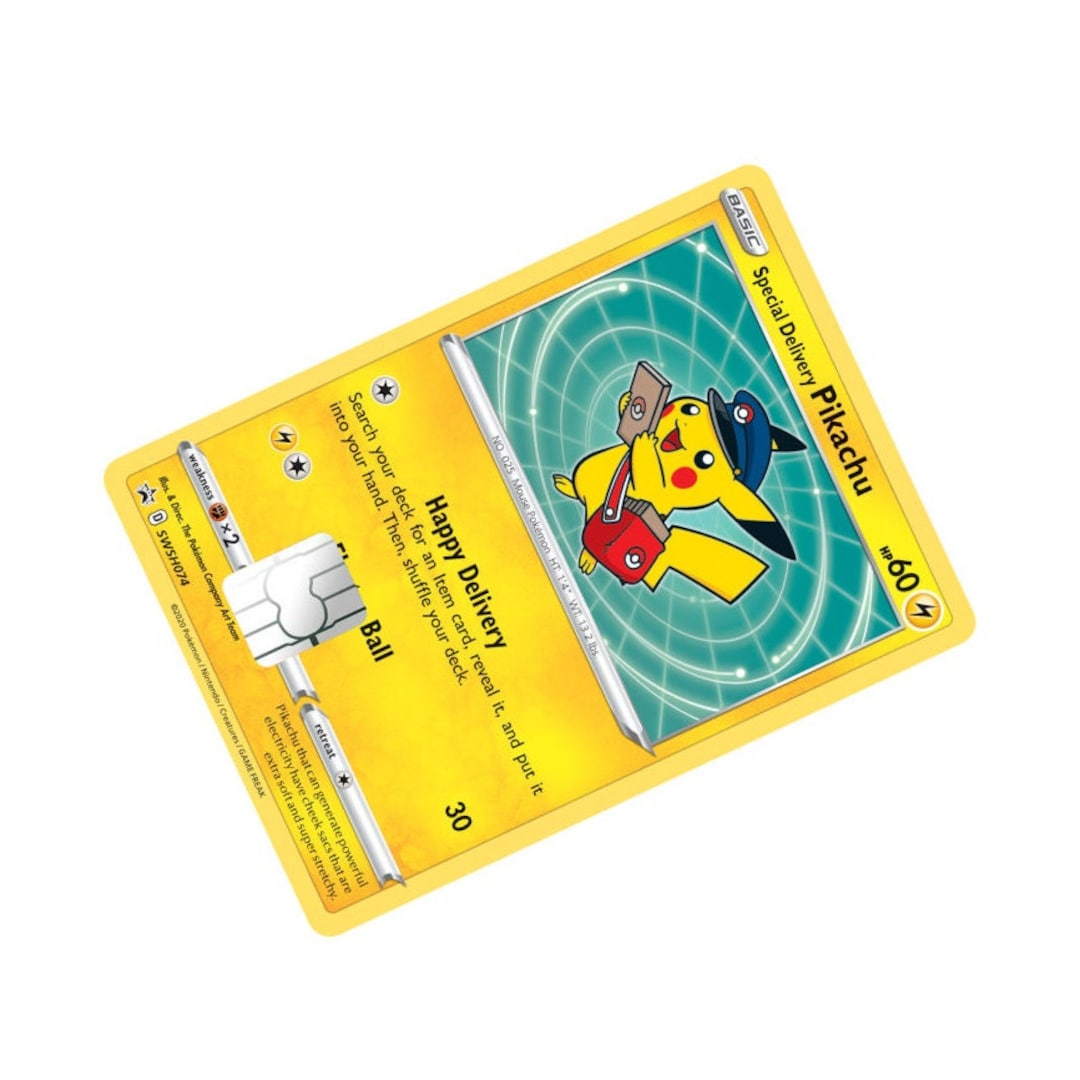 Special Delivery Pikachu Credit Card Skin - Etsy