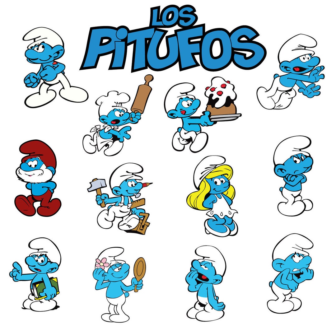 Svg pack vettori puffi file cricut bundle a strati svg - Etsy Italia