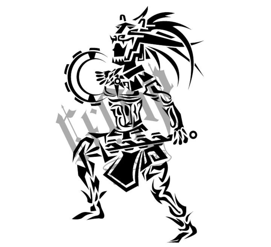 Azteca SVG, Guerrero jaguar, simbolo maya, cultura azteca, imagen maya ...