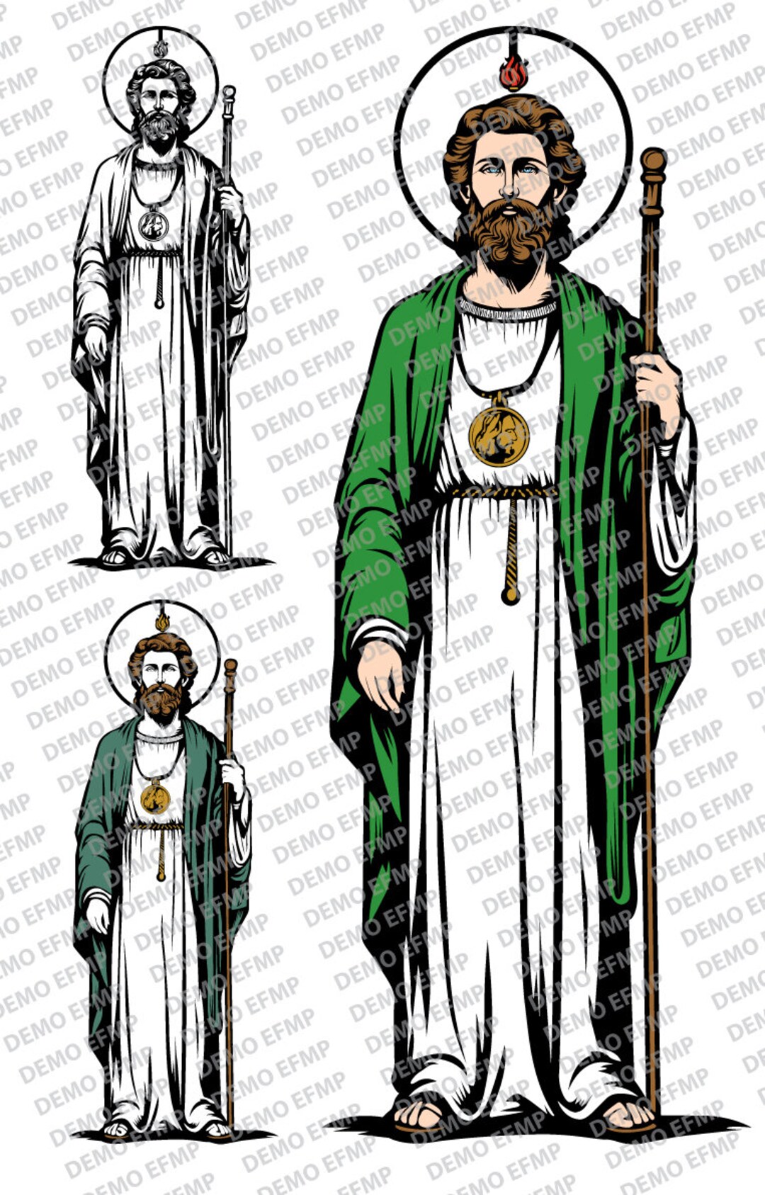 Svg Pack Vectors, Saint Jude Thaddeus, Cricut Files, Bundle Layered Svg, Saint Jude - Etsy