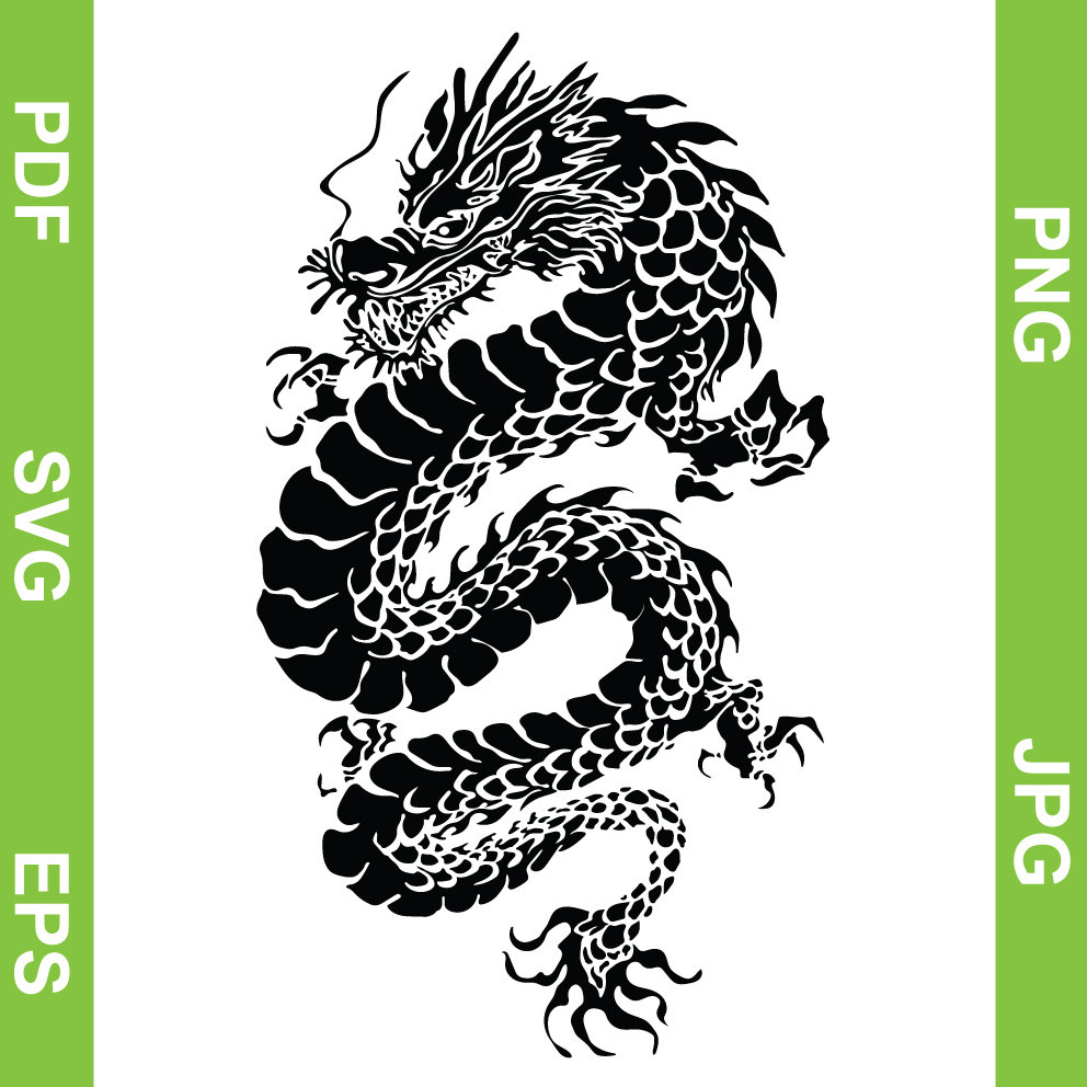 Chinese Dragon SVG: Instant Download for Cricut, Silhouette and More - Etsy