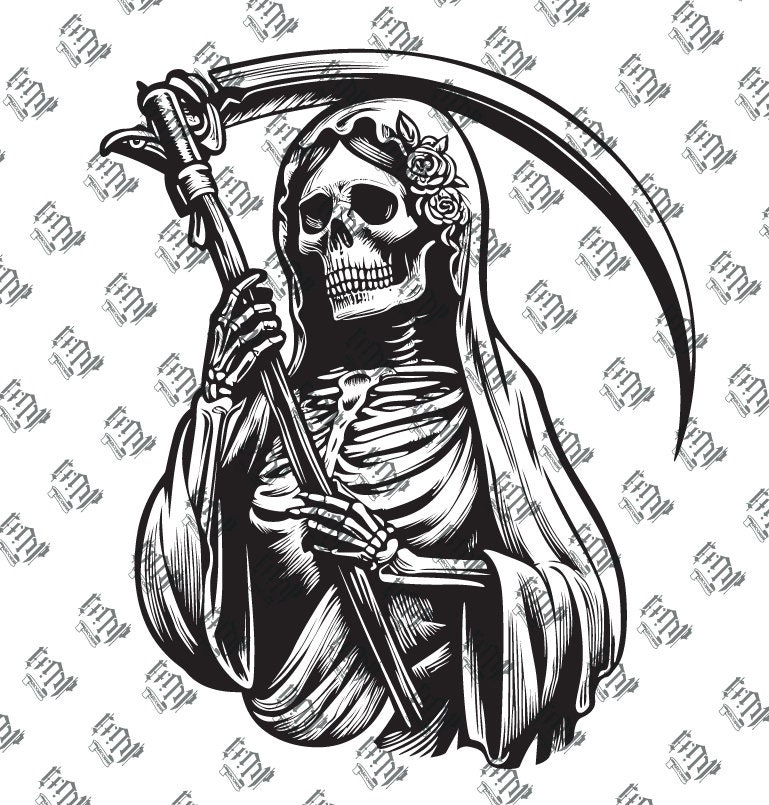 SVG, Santa Muerte, Skeleton Png, Cut File Cricut, Digital Files Svg ...