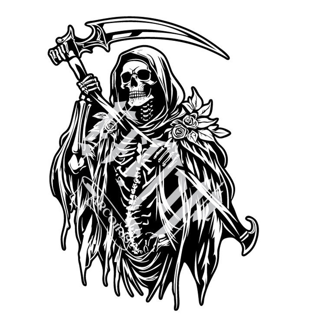 SVG Santa Muerte, Holy Death PNG, Image for Sublimation, Screen ...
