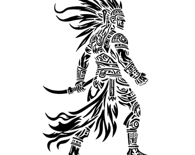 Aztec Warrior SVG, Mexican Symbol - Etsy